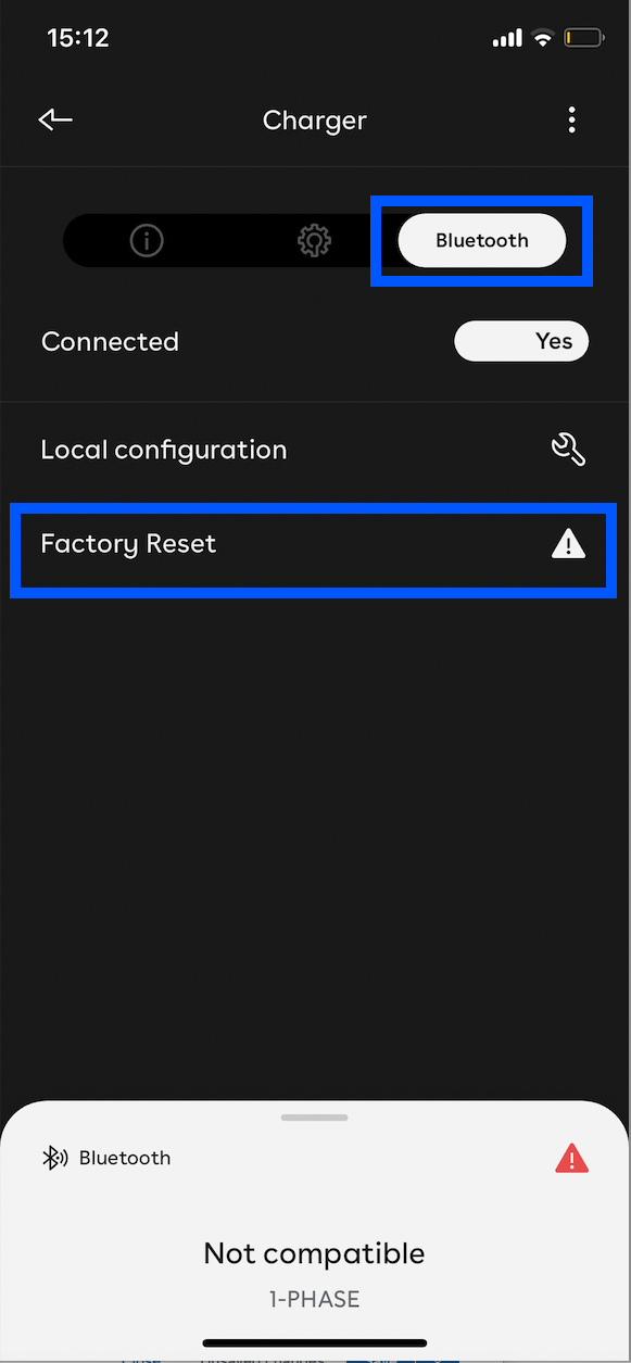 Factory reset charger via the Installer app – Easee Help